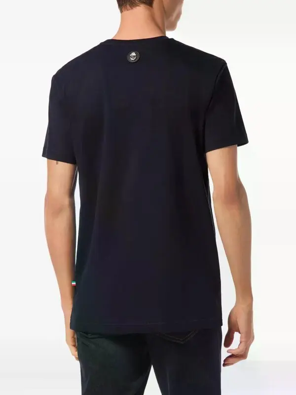 BILLIONAIRE Crest-print T-shirt - Blue