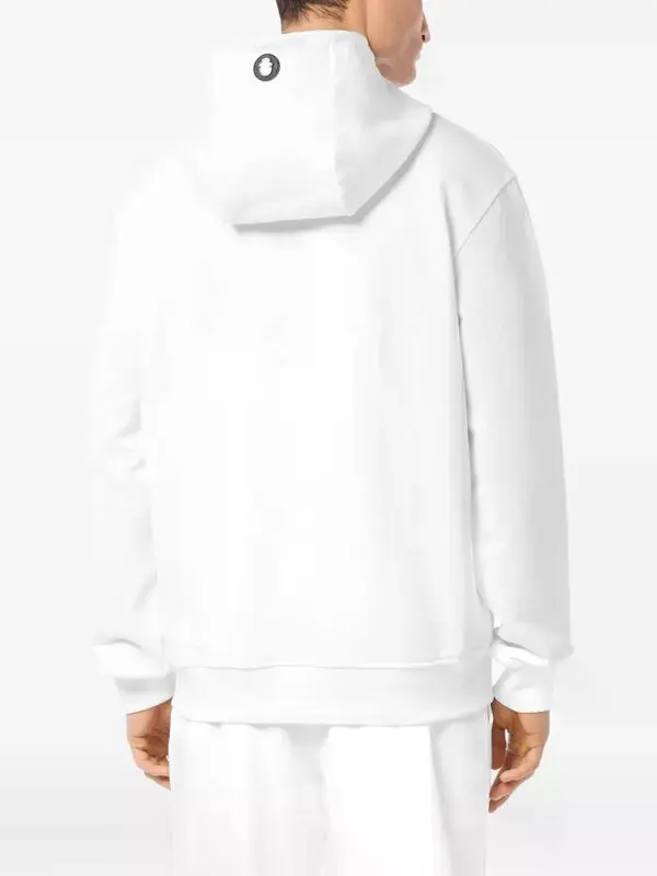 BILLIONAIRE Lion B Frame-print Hoodie - White