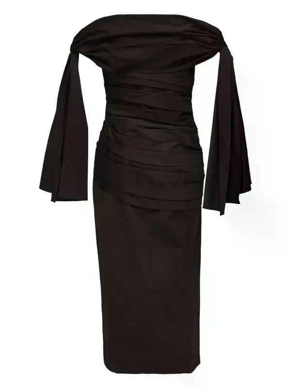 Carolina Herrera Ruched Off-shoulder Dress