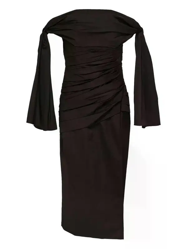 Carolina Herrera Ruched Off-shoulder Dress