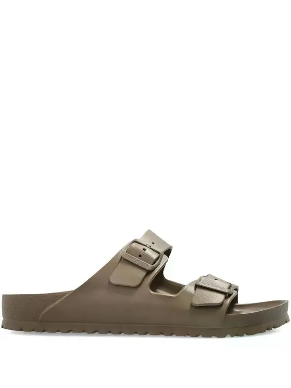 BIRKENSTOCK Arizona Double-buckle Slides - Brown