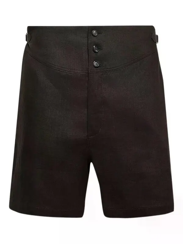 BODE Linen Button-front Shorts