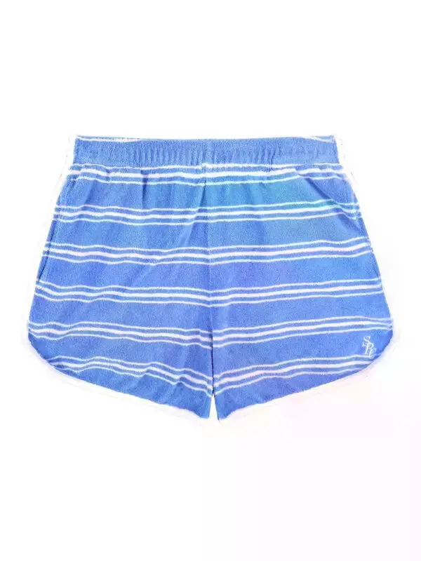 SPORTY & RICH Striped Shorts - Blue