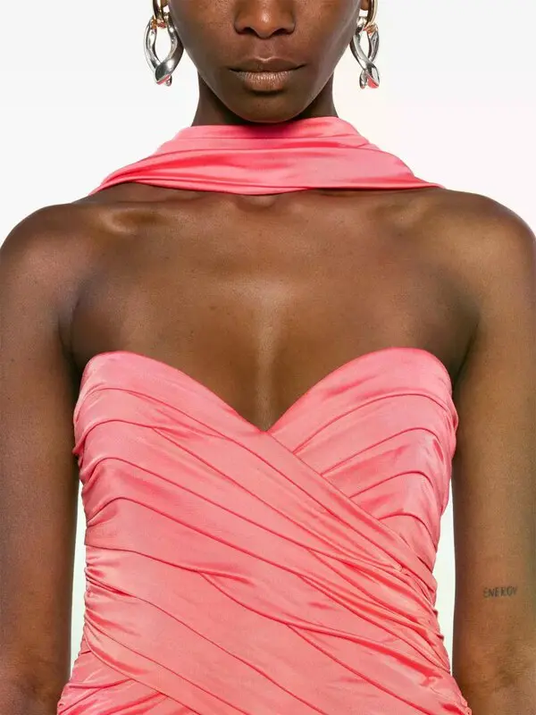 THE NEW ARRIVALS ILKYAZ OZEL Off-shoulder Dress - Pink