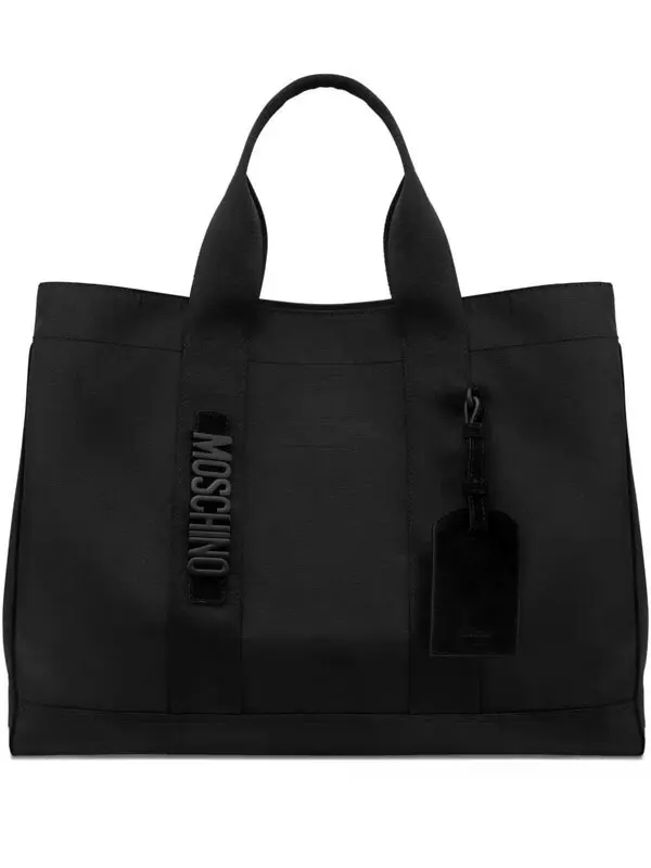 Moschino Logo Lettering Tote Bag - Black