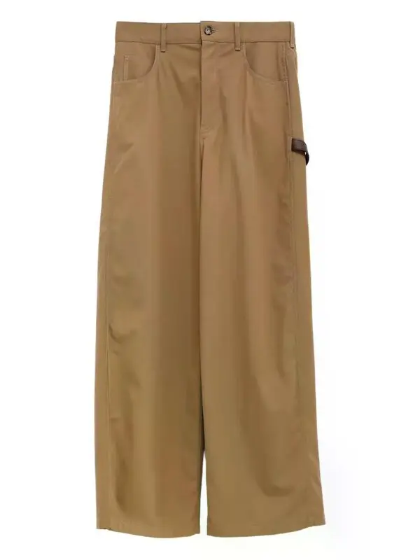 Loewe Logo-patch Trousers - Neutrals