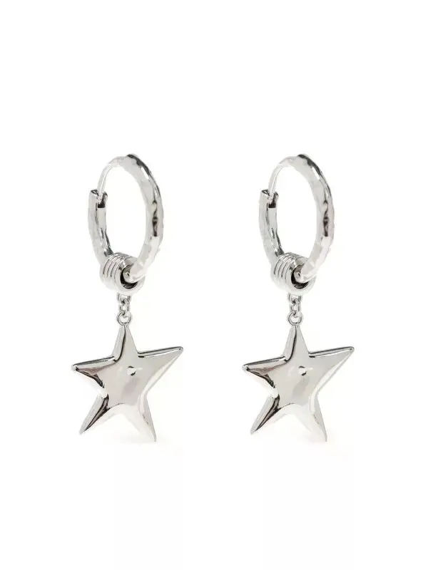 Zadig&Voltaire Star-charm Hoop Earrings - Silver