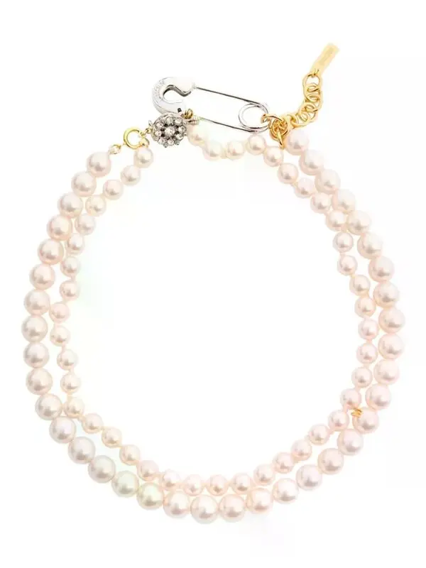 Moschino Double-strand Pearl Necklace - Neutrals