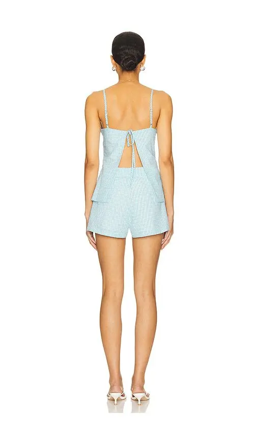 Line & Dot Suree Gingham Romper