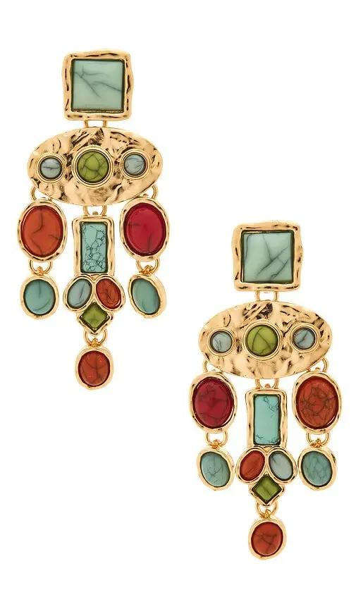 PETIT MOMENTS Dusk Dangle Earrings - Turquoise