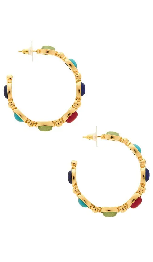PETIT MOMENTS Large Bari Hoop Earrings - Multi