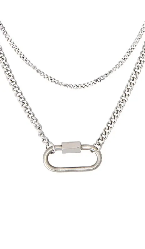 PETIT MOMENTS Layered Carabiner Necklace