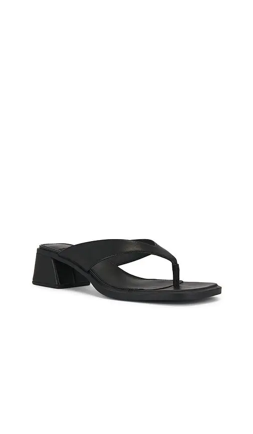 Camper Kora Leather Thong Sandal With Block Heel