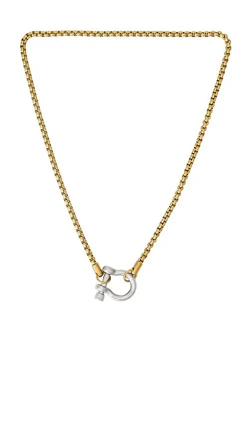 PETIT MOMENTS Chunky Carabiner Necklace - Gold & Silver