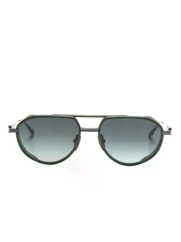 AKONI Skyracer Pilot-frame Sunglasses - Green
