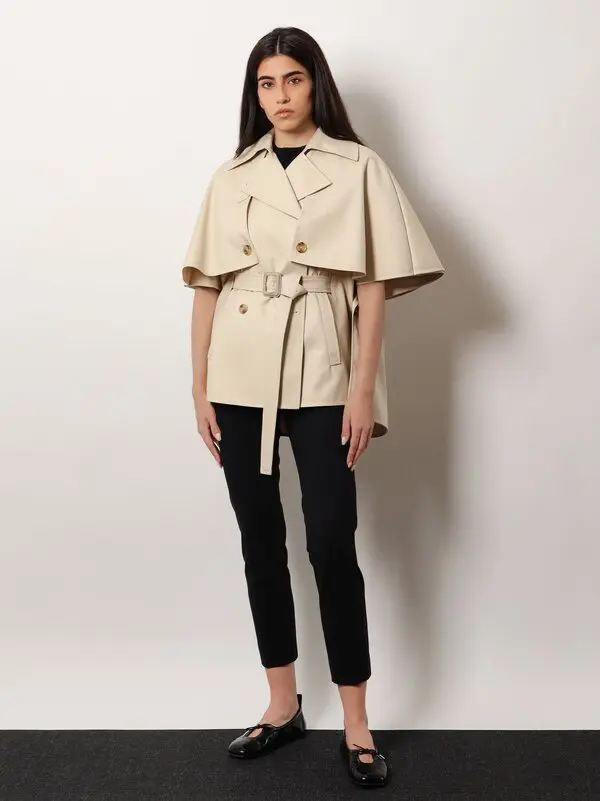 Max Mara Cotton Gabardine Sigfrid Cape