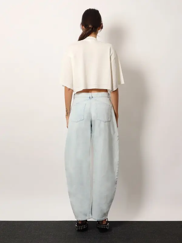 Alaïa Cropped Cotton-blend Top