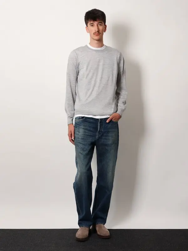 Brunello Cucinelli Cashmere And Silk Sweater - Grey