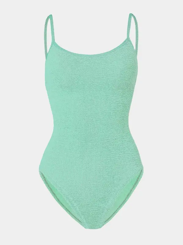 Hunza G Pamela One Piece Swimsuit - Metallic Mint