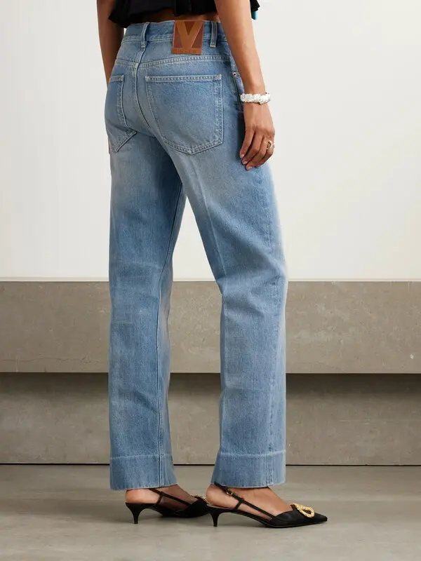 Valentino Garavani Mid-rise Straight-leg Jeans