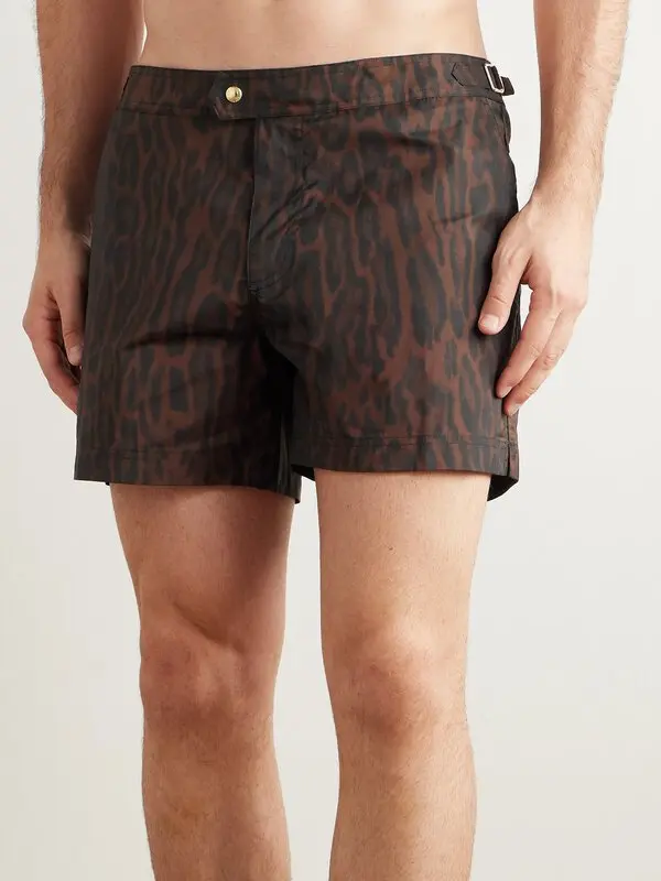 TOM FORD Ocelot-print Swim Shorts