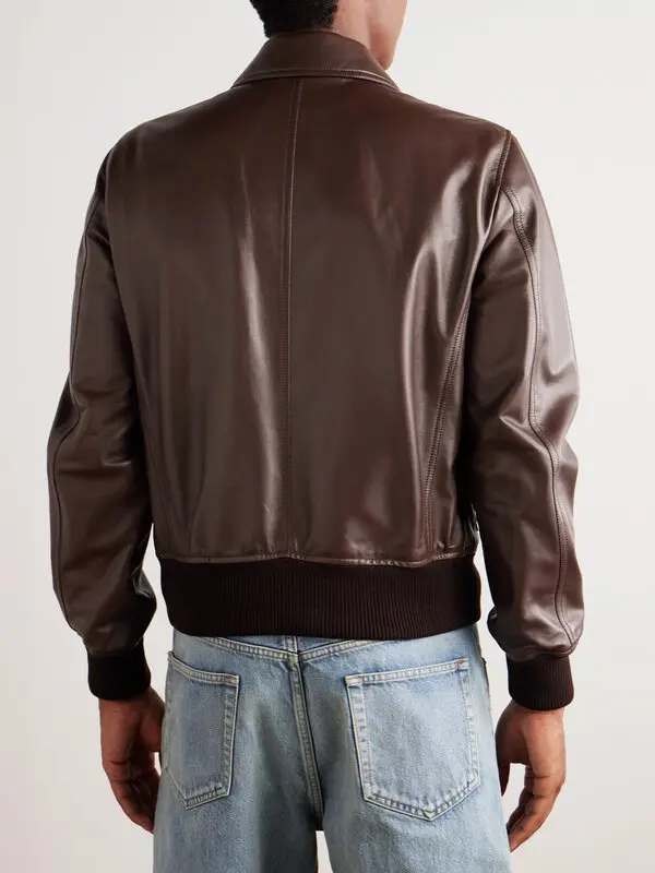 TOM FORD Leather Zip-up Bomber Jacket