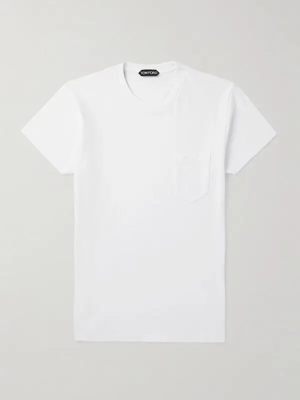 TOM FORD Cotton-jersey T-shirt - White