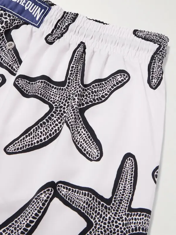 Vilebrequin Manta Straight-leg Mid-length Printed Swim Shorts - White