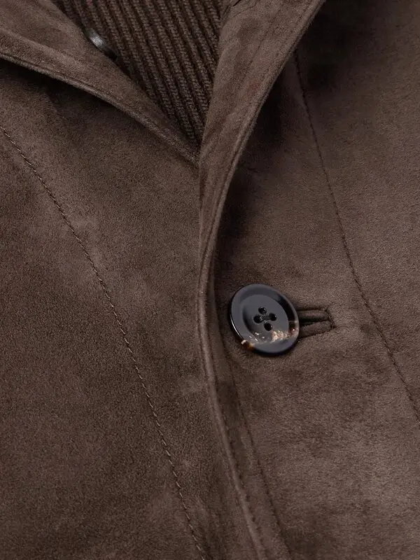TOM FORD Ribbed Merino Wool And Suede Jacket