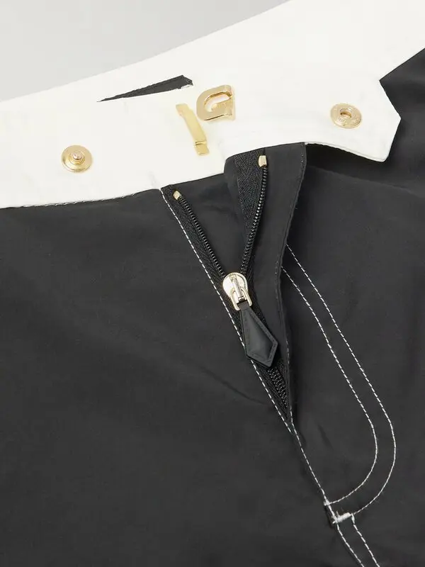 TOM FORD Straight-leg Mid-length Striped Board Shorts