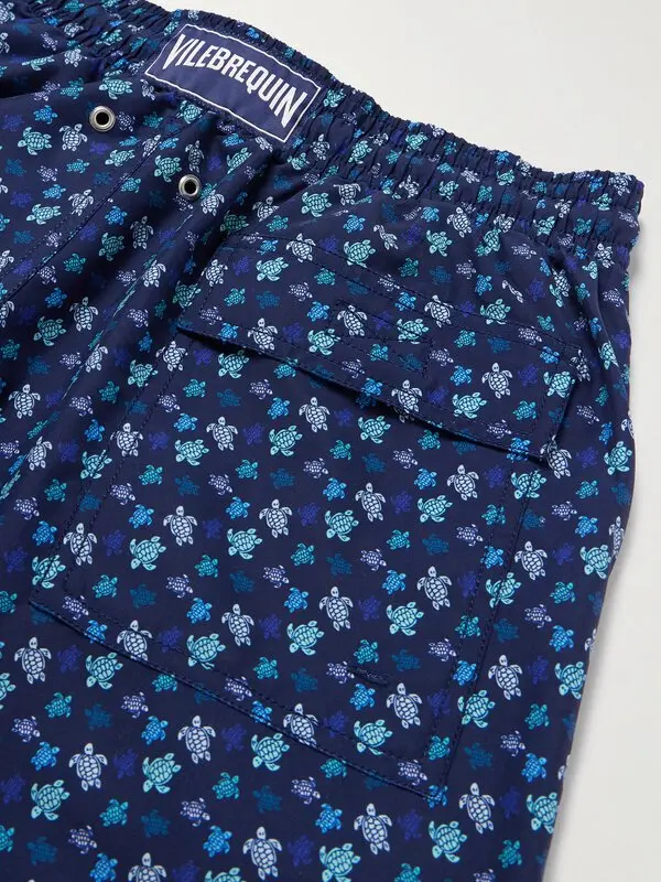 Vilebrequin Moorea Straight-leg Mid-length Printed Swim Shorts - Blue