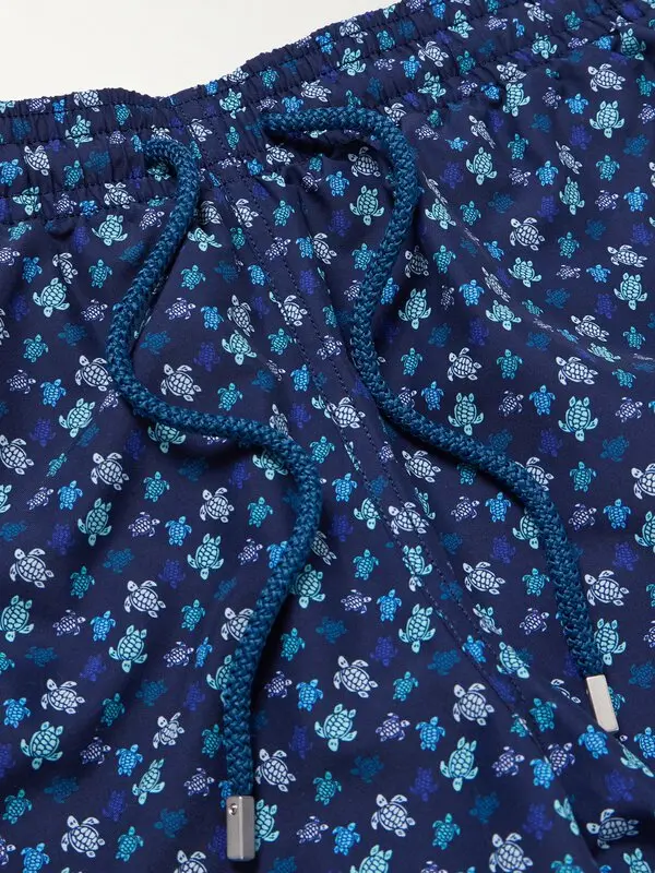 Vilebrequin Moorea Straight-leg Mid-length Printed Swim Shorts - Blue