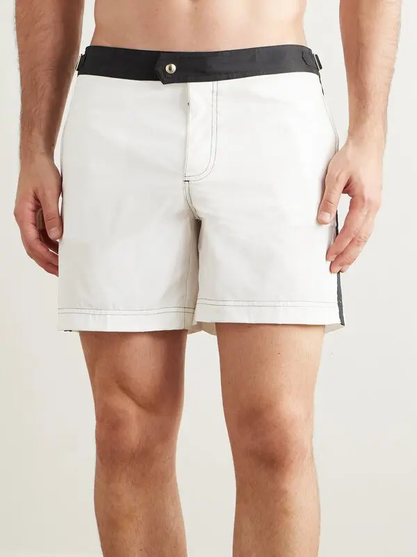 TOM FORD Straight-leg Mid-length Striped Swim Shorts