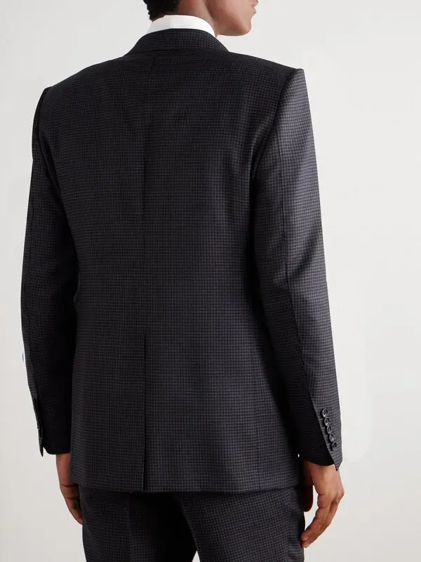 TOM FORD Houndstooth Wool-blend Suit Jacket