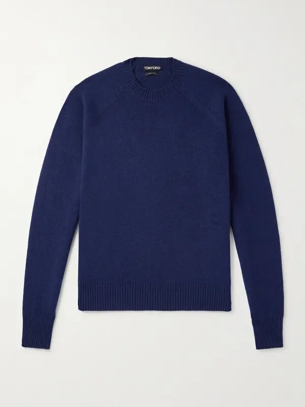 TOM FORD Wool And Cashmere-blend Sweater - Blue