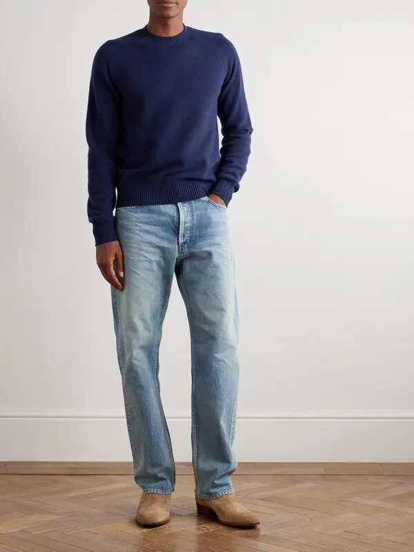 TOM FORD Wool And Cashmere-blend Sweater - Blue