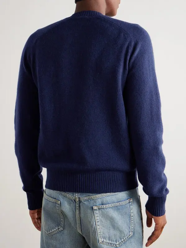 TOM FORD Wool And Cashmere-blend Sweater - Blue