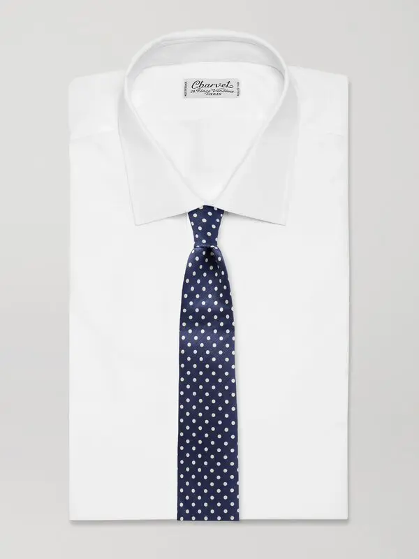 TOM FORD 8cm Polka-dot Silk-jacquard Neck Tie - Blue