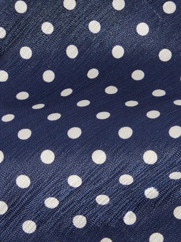 TOM FORD 8cm Polka-dot Silk-jacquard Neck Tie - Blue