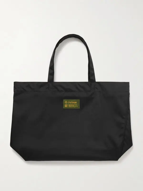 Neighborhood Helinox Logo-Print Ripstop Tote Bag In Black - 29