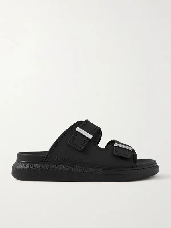 Alexander McQueen Exaggerated-sole Rubber Slides - Black
