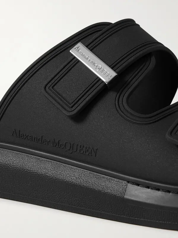 Alexander McQueen Exaggerated-sole Rubber Slides - Black