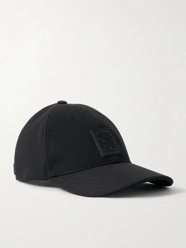 Loewe Logo Appliquéd Baseball Cap - Black