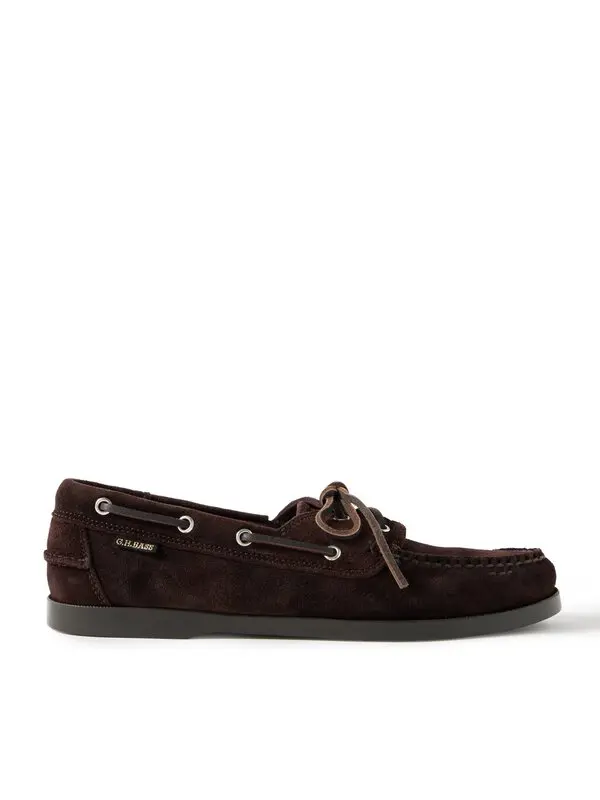 G.H. Bass & Co. Jetty Ii Suede Boat Shoes - Brown | Editorialist