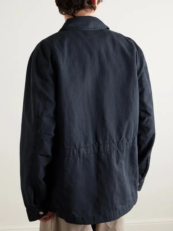 Mr P. Cotton And Linen-blend Twill Field Jacket