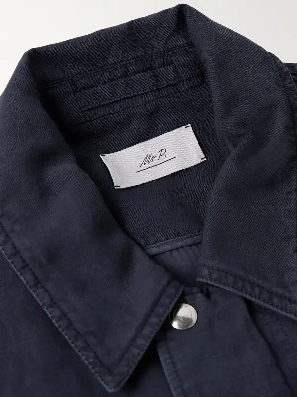 Mr P. Cotton And Linen-blend Twill Field Jacket