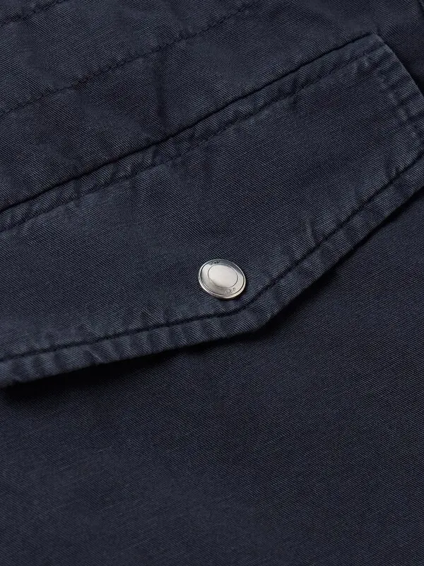Mr P. Cotton And Linen-blend Twill Field Jacket