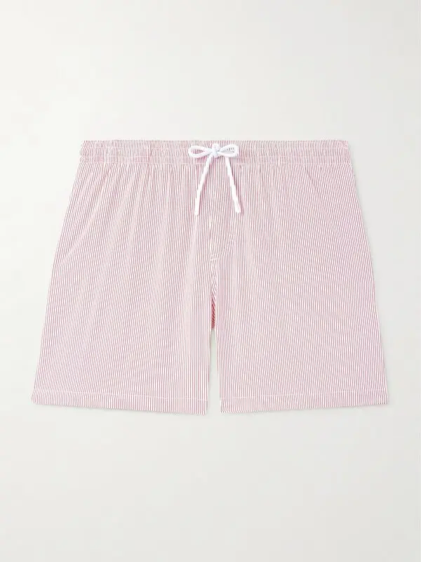 Loro Piana Daneu Striped Swim Shorts - Red