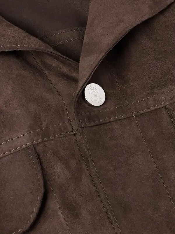 Brunello Cucinelli Suede Trucker Jacket