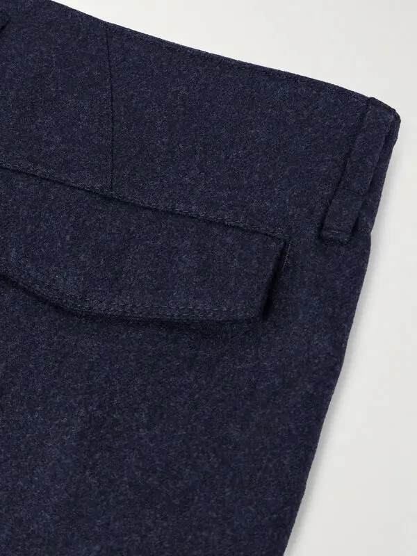 Brunello Cucinelli Tapered Brushed-wool Trousers